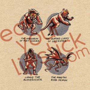 Famous Cryptids of New York 5 X 7 Print - Etsy