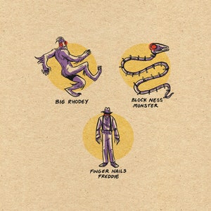 Famous Cryptids of Rhode Island Print - Etsy