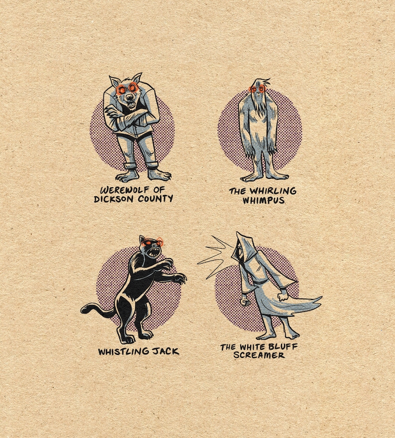 Famous Cryptids of Tennessee 11 X 14 Print - Etsy