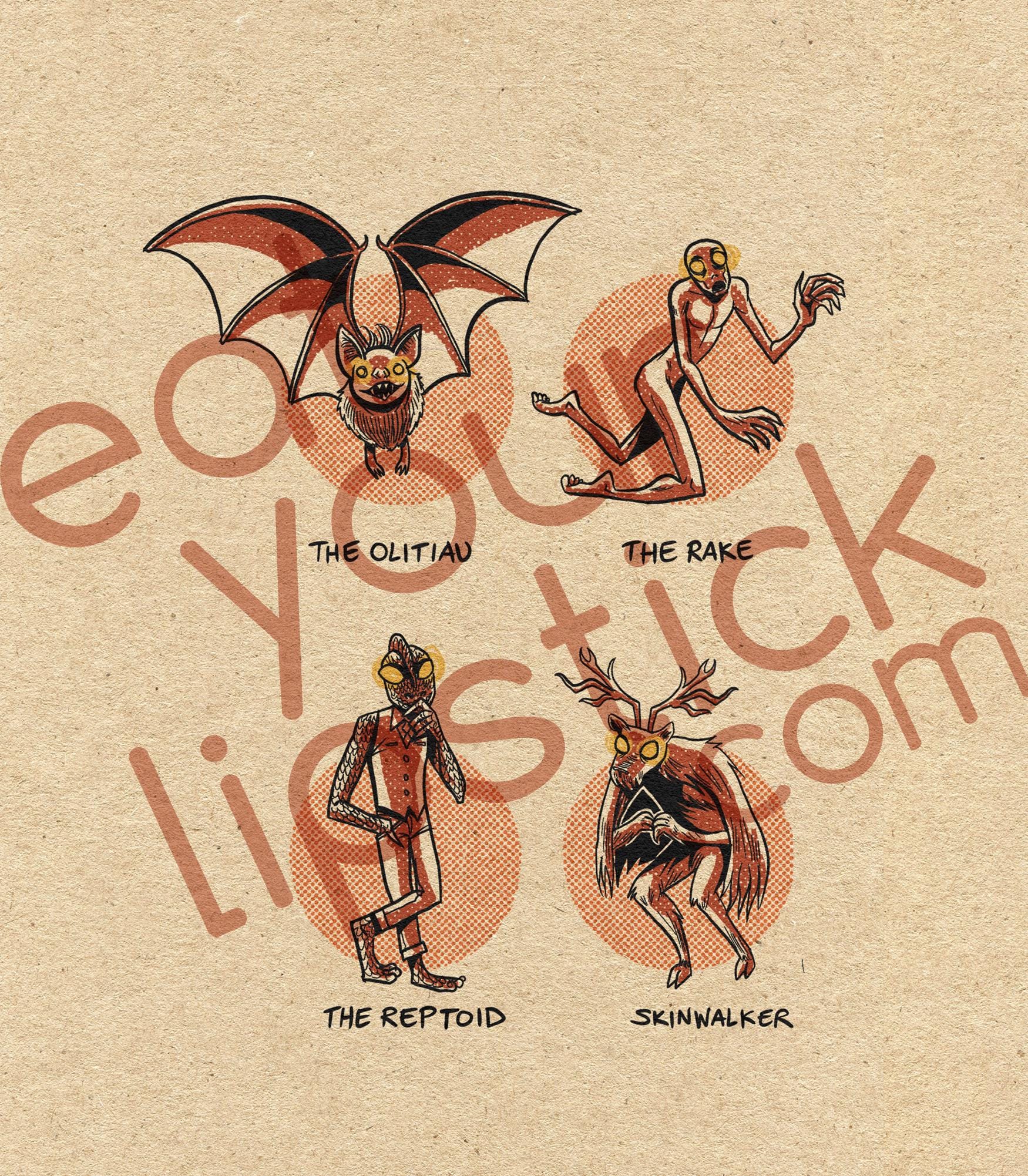 Famous Cryptids of Arizona Print - Etsy
