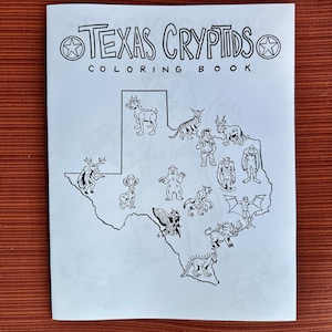 Cryptids of Texas Coloring Book - Etsy