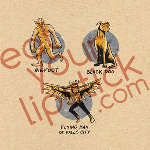 Famous Cryptids of Nebraska 11 X 14 Print - Etsy