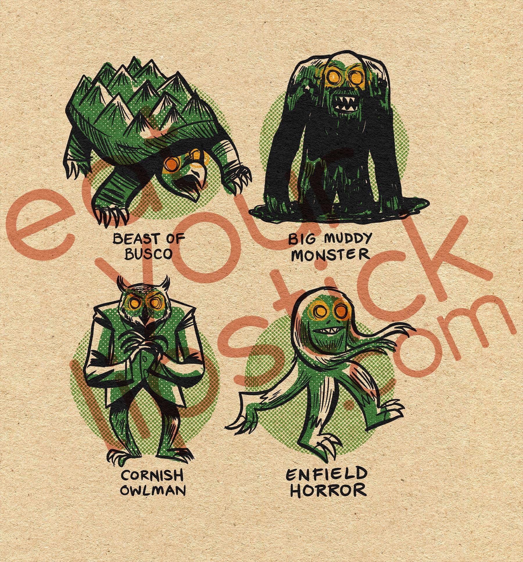Famous Cryptids of Illinois 8 X 10 Print - Etsy
