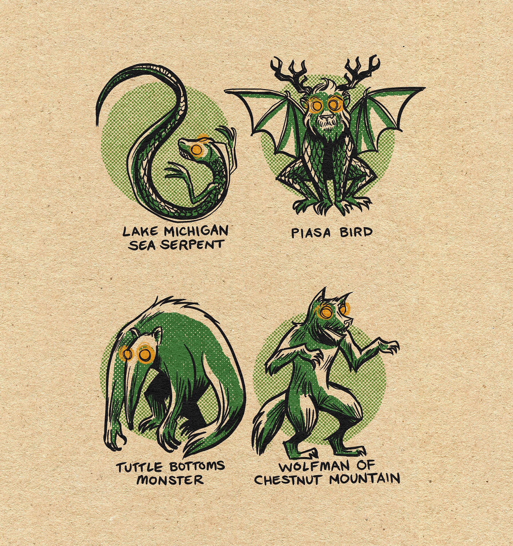 Famous Cryptids of Illinois 11 X 14 Print - Etsy Canada