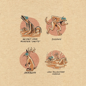Famous Cryptids of Wyoming Print - Etsy