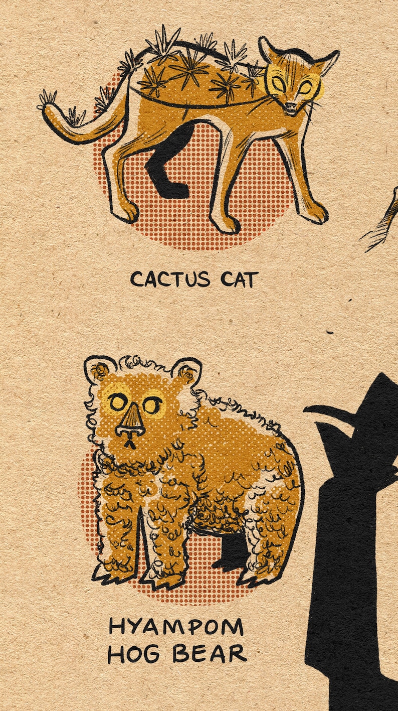 Famous Cryptids of California 11 X 14 Print - Etsy