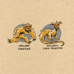 Famous Cryptids of Nebraska 11 X 14 Print - Etsy