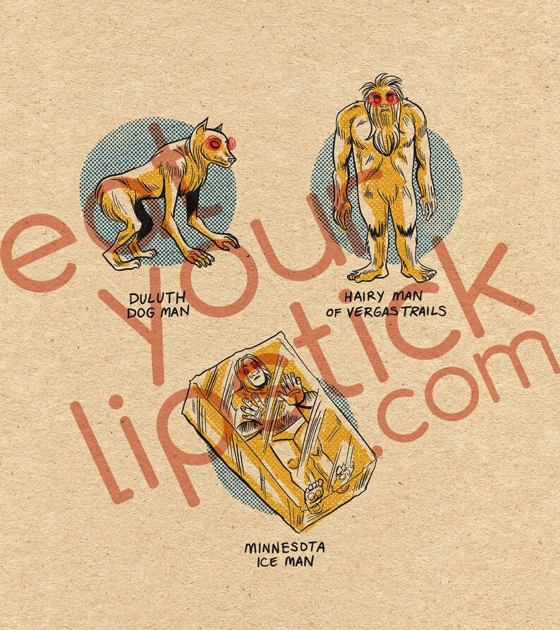 Famous Cryptids of Minnesota 5 X 7 Print - Etsy