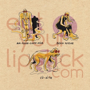 Famous Cryptids of Scotland - the Highlands Print - Etsy