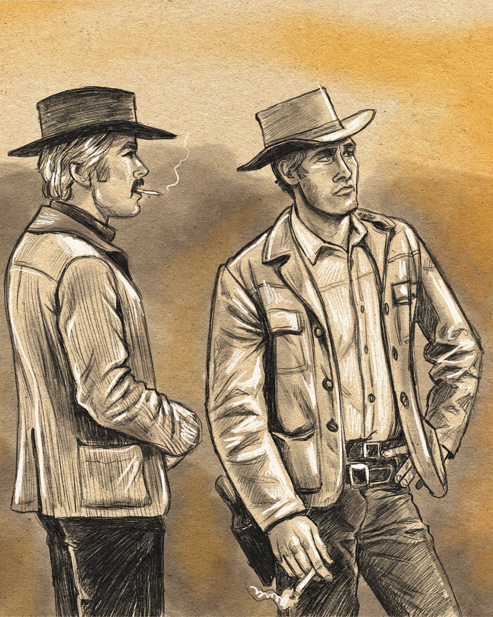 Butch Cassidy and the Sundance Kid Art Print - Etsy