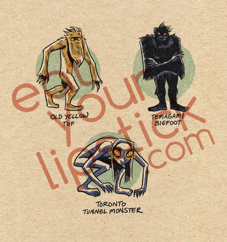 Famous Cryptids of Ontario 8 X 10 Print - Etsy Canada
