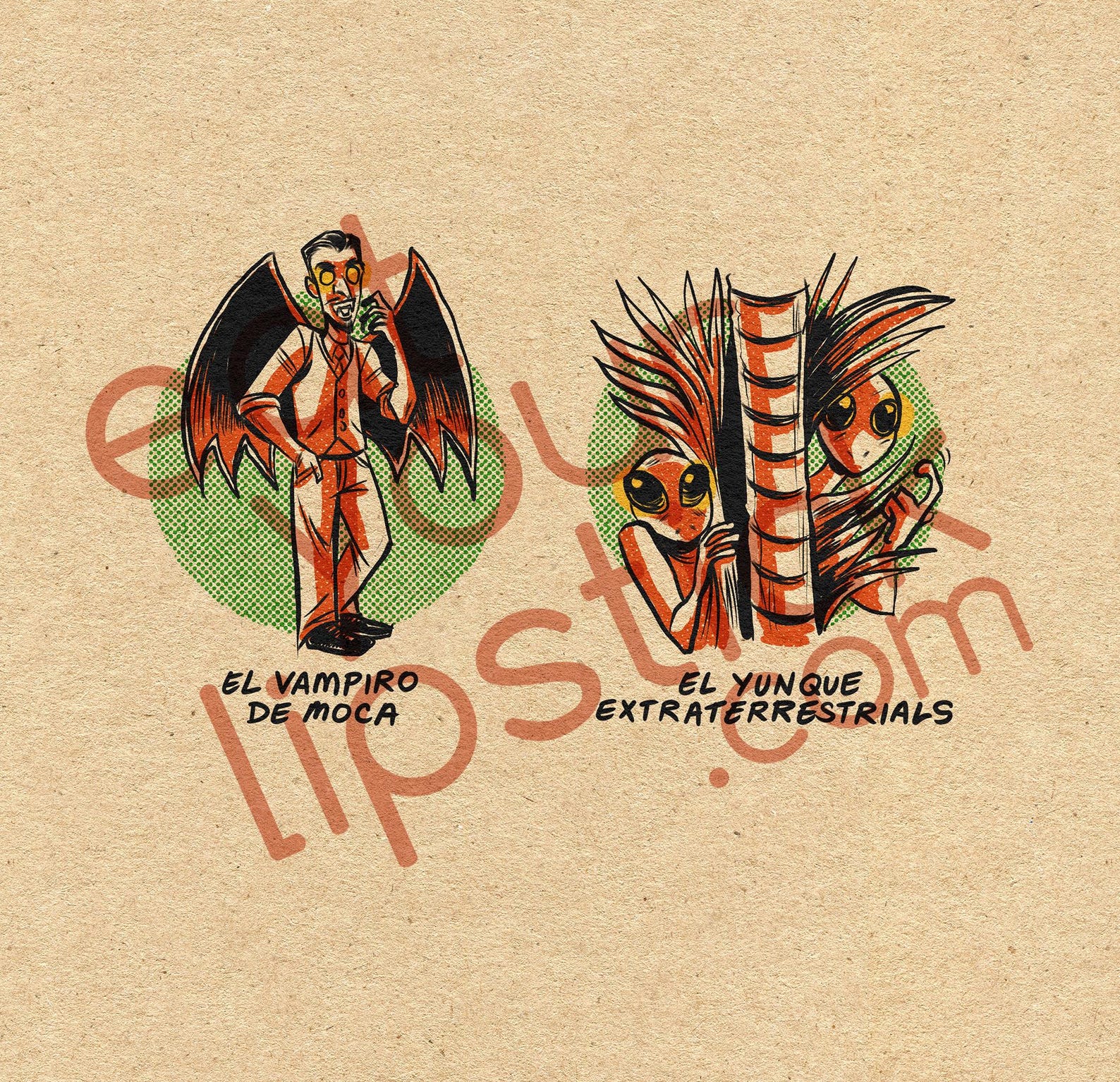 Famous Cryptids of Puerto Rico 11" X 14" Print - Etsy