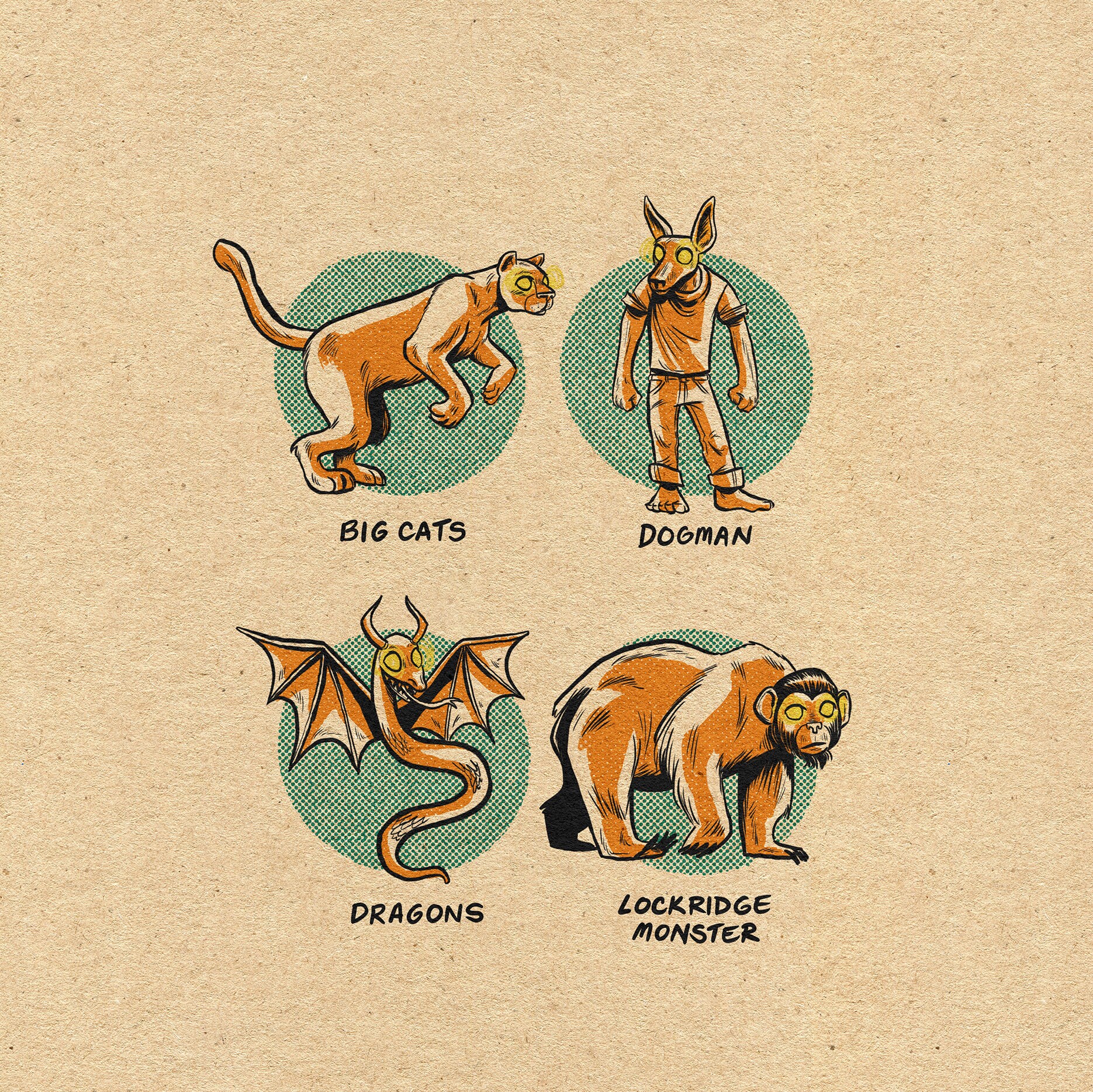 Famous Cryptids of Iowa 11 X 14 Print - Etsy