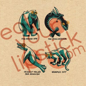 Famous Cryptids of Florida 5 X 7 Print - Etsy