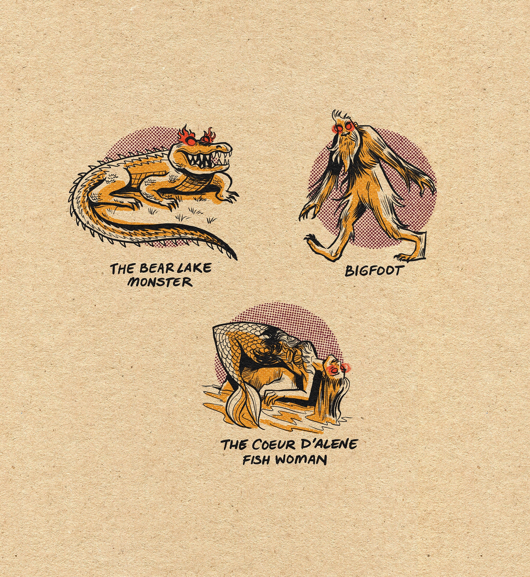 Famous Cryptids of Idaho Print - Etsy