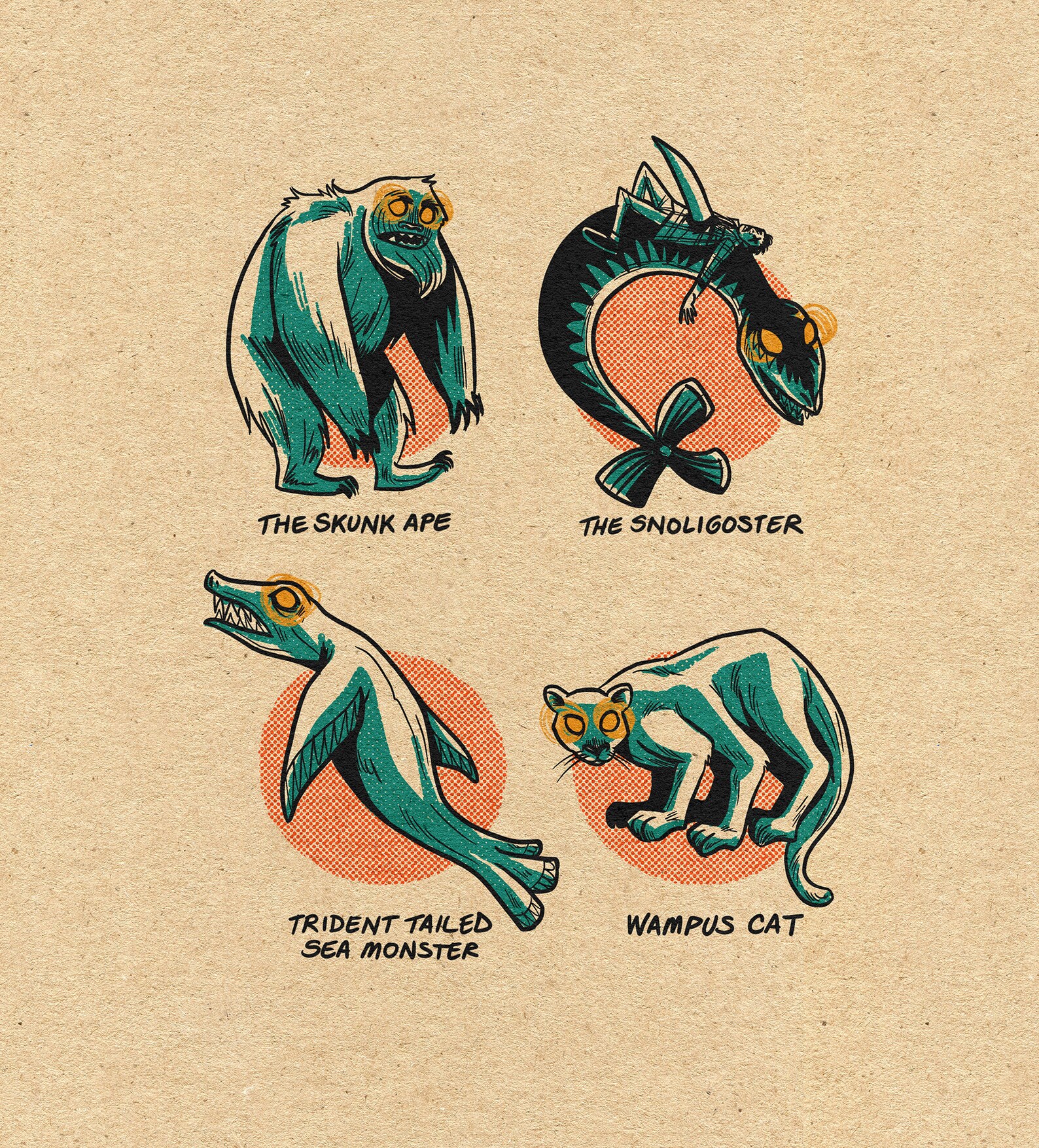 Famous Cryptids of Florida Print - Etsy