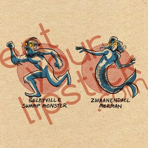 Famous Cryptids of Delaware 5 X 7 Print - Etsy