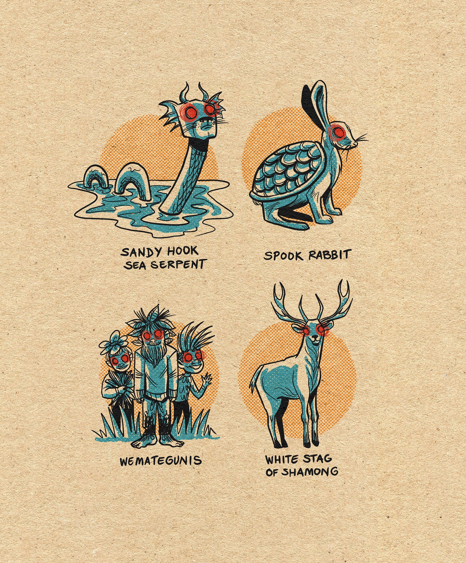 Famous Cryptids of New Jersey Print - Etsy