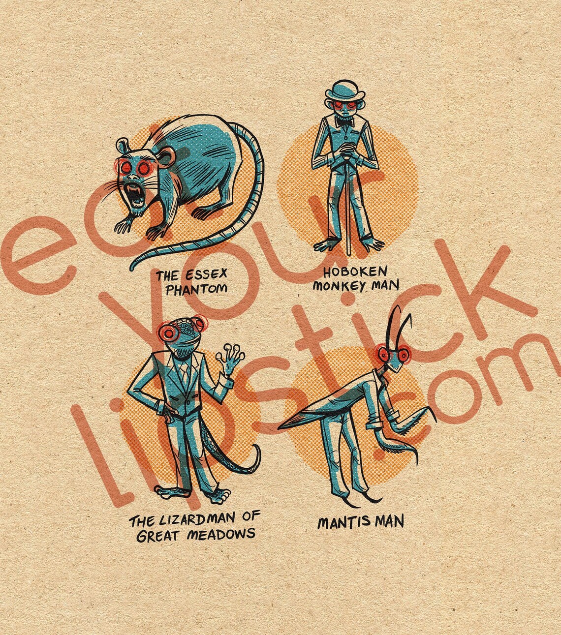 Famous Cryptids of New Jersey 11 X 14 Print - Etsy