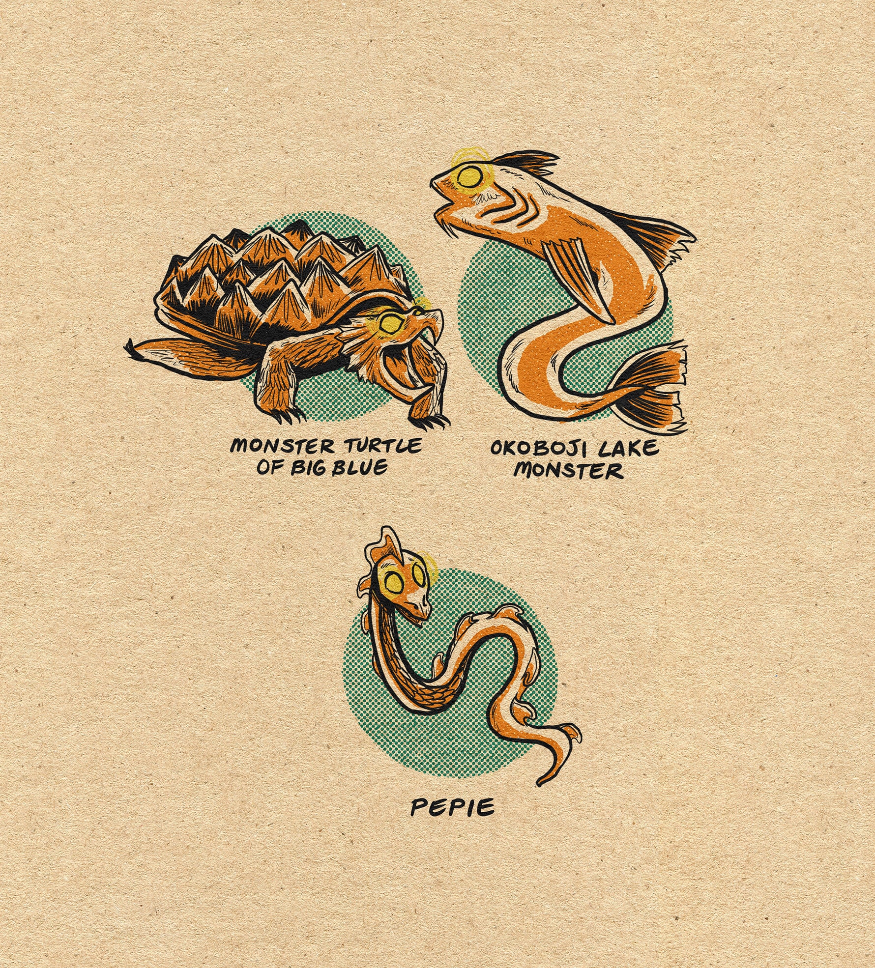 Famous Cryptids of Iowa 11 X 14 Print - Etsy