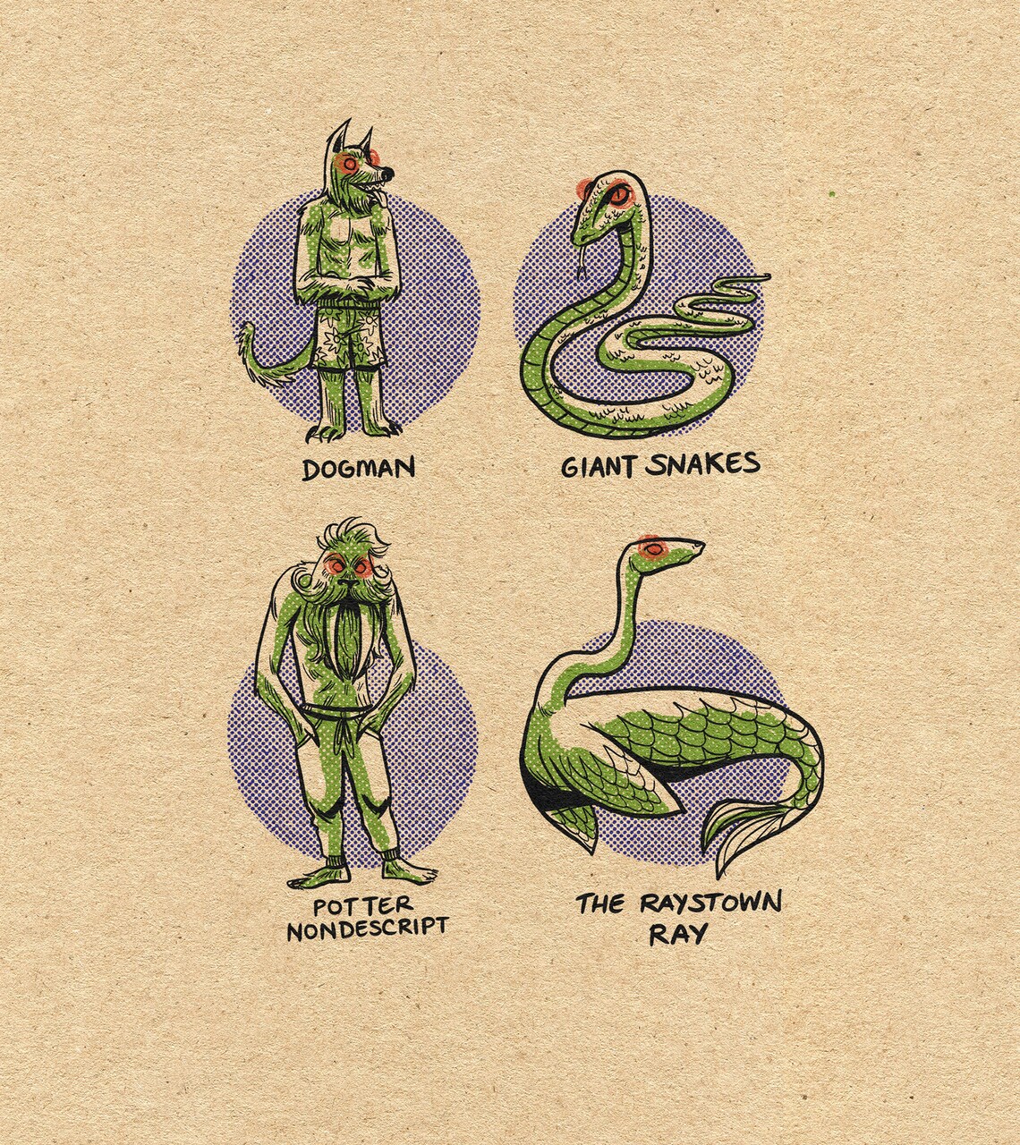 Famous Cryptids of Pennsylvania Print - Etsy