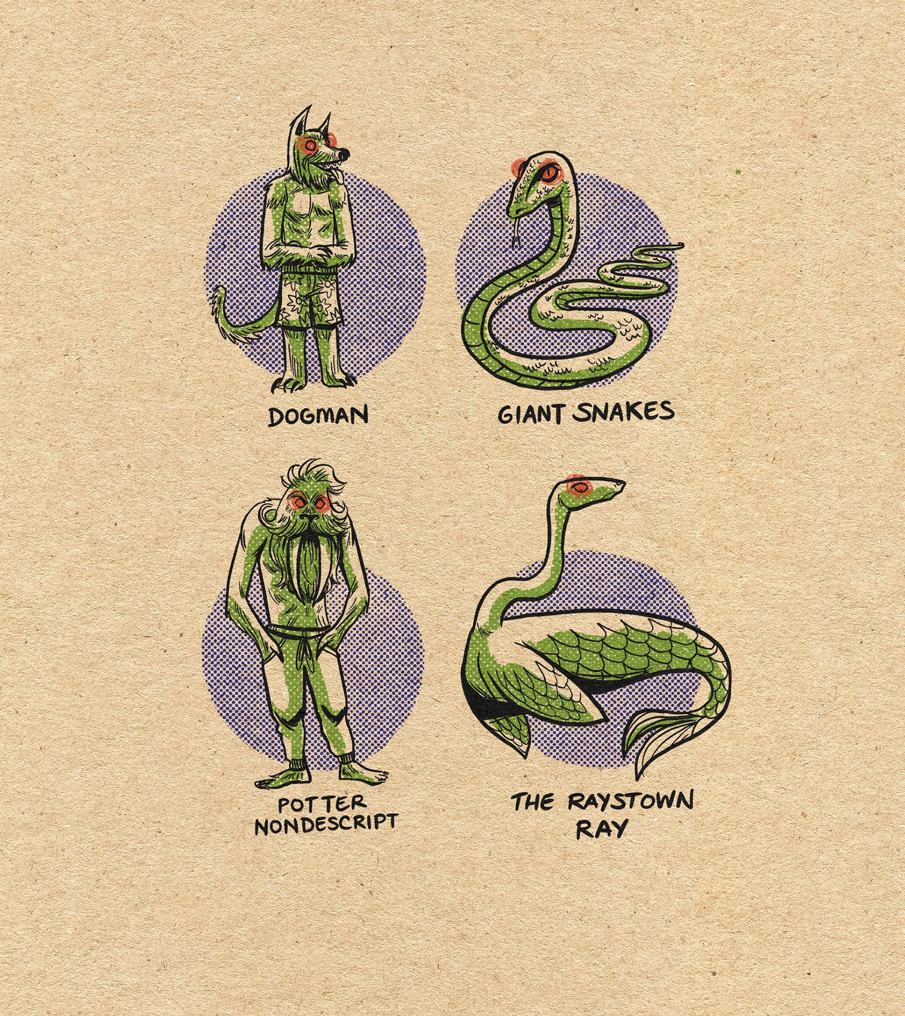 Famous Cryptids Of Pennsylvania Print, 43% OFF