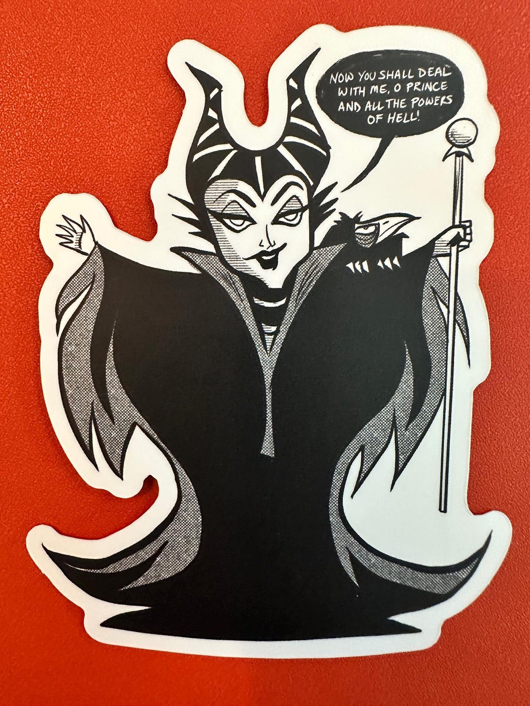 Maleficent Homage Sticker - Etsy