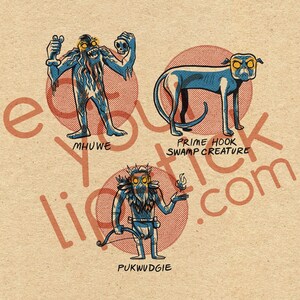 Famous Cryptids of Delaware 5 X 7 Print - Etsy