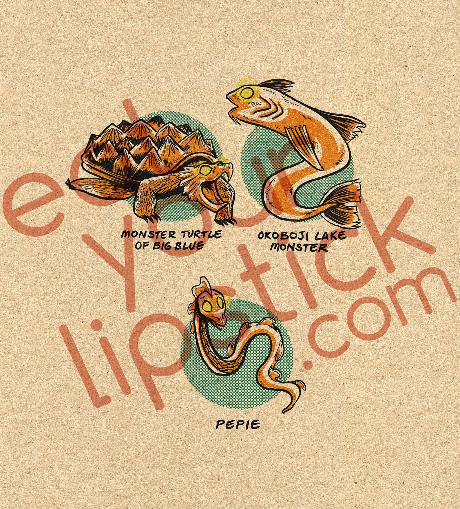 Famous Cryptids of Iowa 8 X 10 Print - Etsy