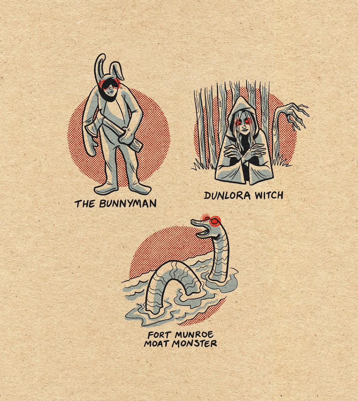 Famous Cryptids of Virginia Print - Etsy