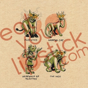 Famous Cryptids of Georgia 5 X 7 Print - Etsy