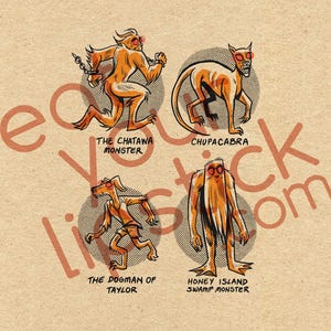 Famous Cryptids of Mississippi 11 X 14 Print - Etsy