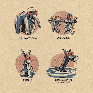 Famous Cryptids of Alabama 5 X 7 Print - Etsy