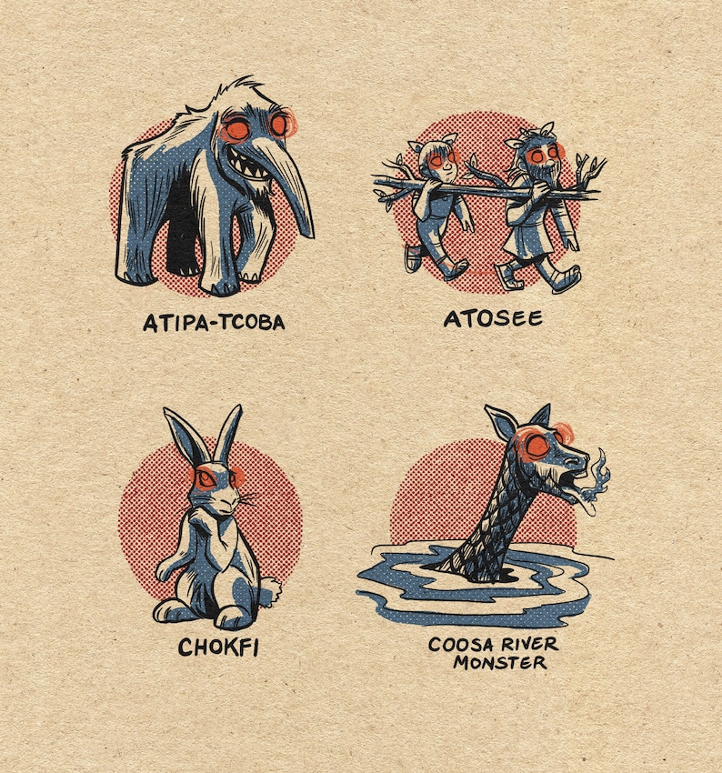 Famous Cryptids of Alabama 5 X 7 Print - Etsy