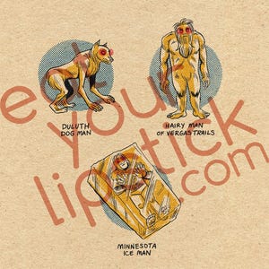 Famous Cryptids of Minnesota Print - Etsy