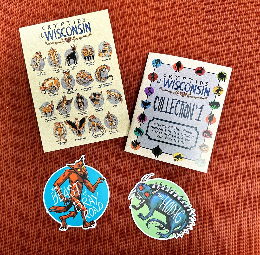 Wisconsin Cryptids Info Booklet, 5 X 7 Print, & 2 Stickers - Etsy