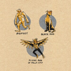 Famous Cryptids of Nebraska 11 X 14 Print - Etsy