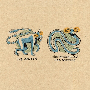 Famous Cryptids of North Carolina Print - Etsy