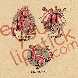 Famous Cryptids of Arkansas 5 X 7 Print - Etsy