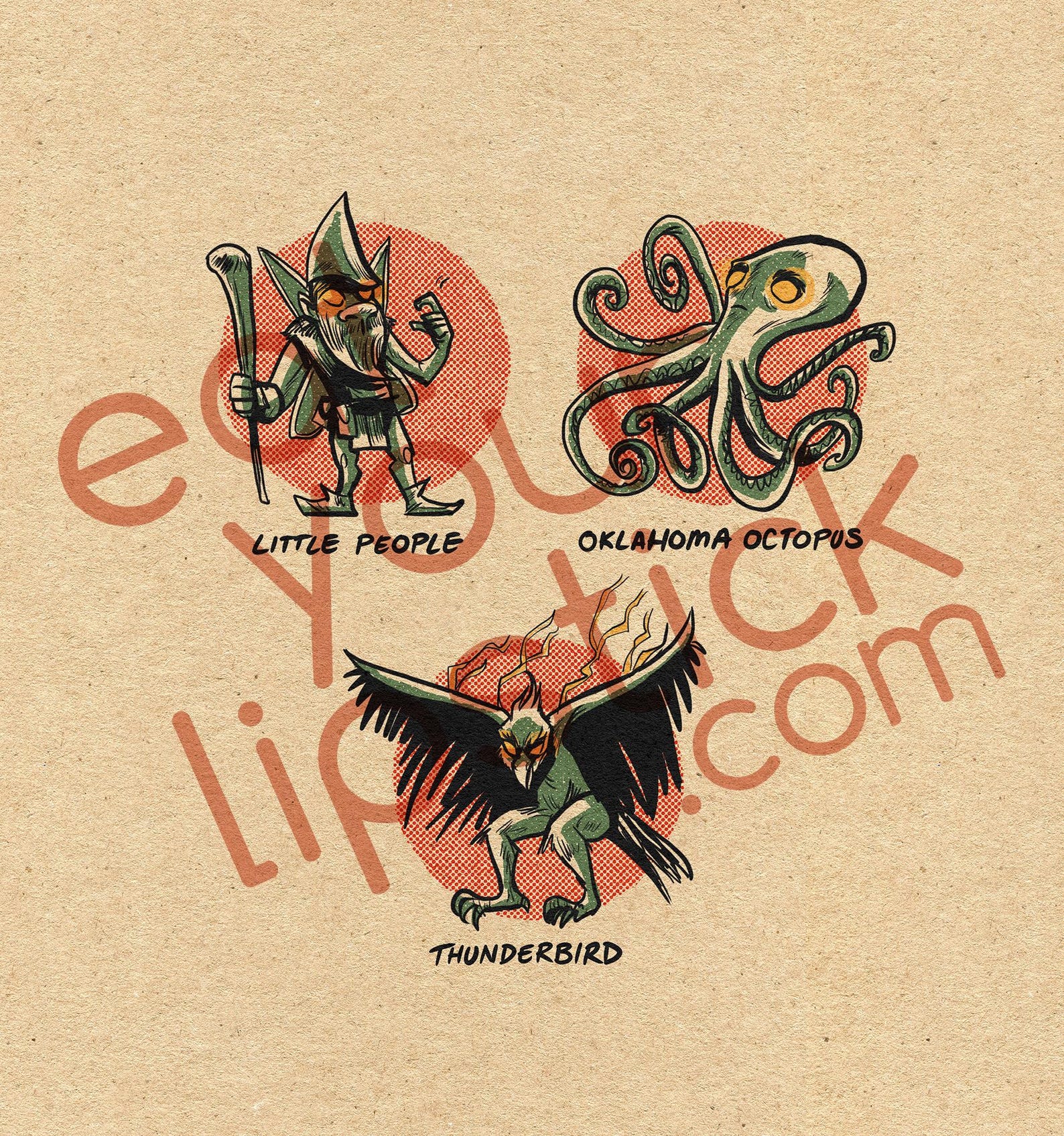 Famous Cryptids of Oklahoma 11 X 14 Print - Etsy