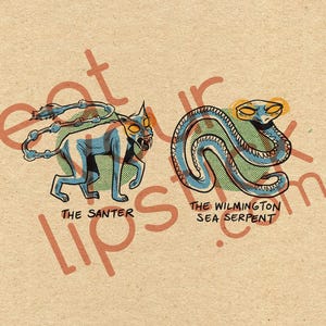 Famous Cryptids of North Carolina 5 X 7 Print - Etsy