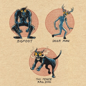 Famous Cryptids of Delaware 11 X 14 Print - Etsy