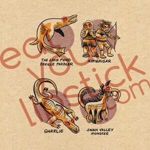 Famous Cryptids of Idaho 11 X 14 Print - Etsy