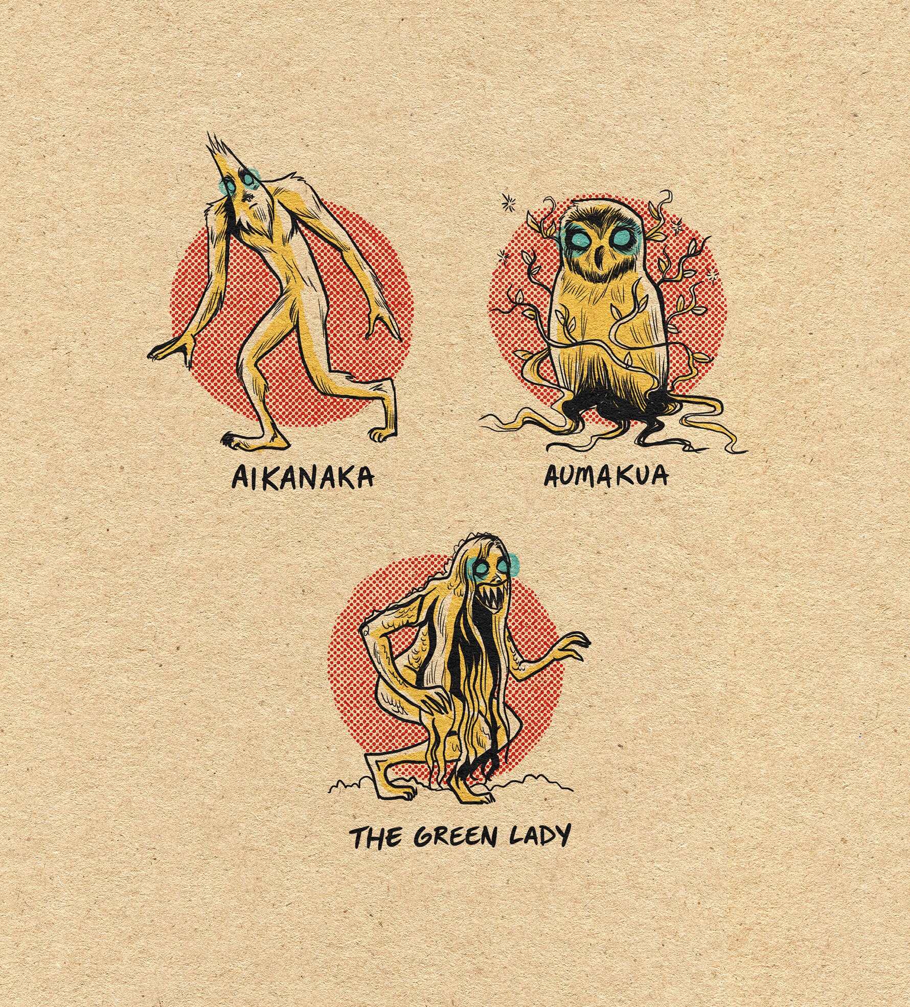 Famous Cryptids of Hawaii 8 X 10 Print - Etsy