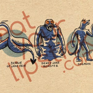 Famous Cryptids of Michigan 8 X 10 Print - Etsy
