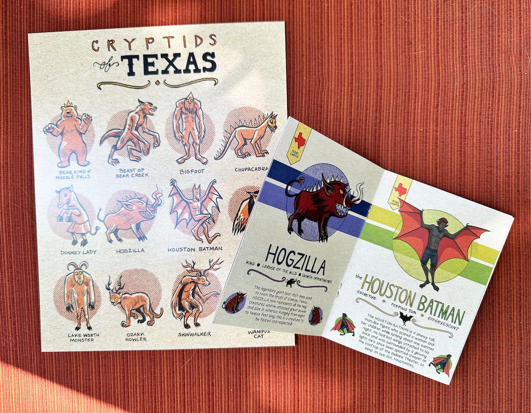 Texas Cryptids Info Booklet & 8 X 10 Print - Etsy