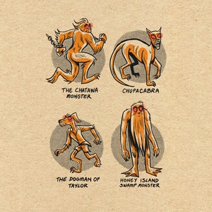 Famous Cryptids of Mississippi 11 X 14 Print - Etsy
