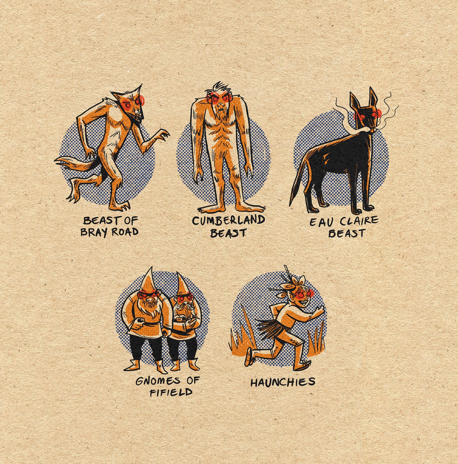 Famous Cryptids of Wisconsin Print - Etsy