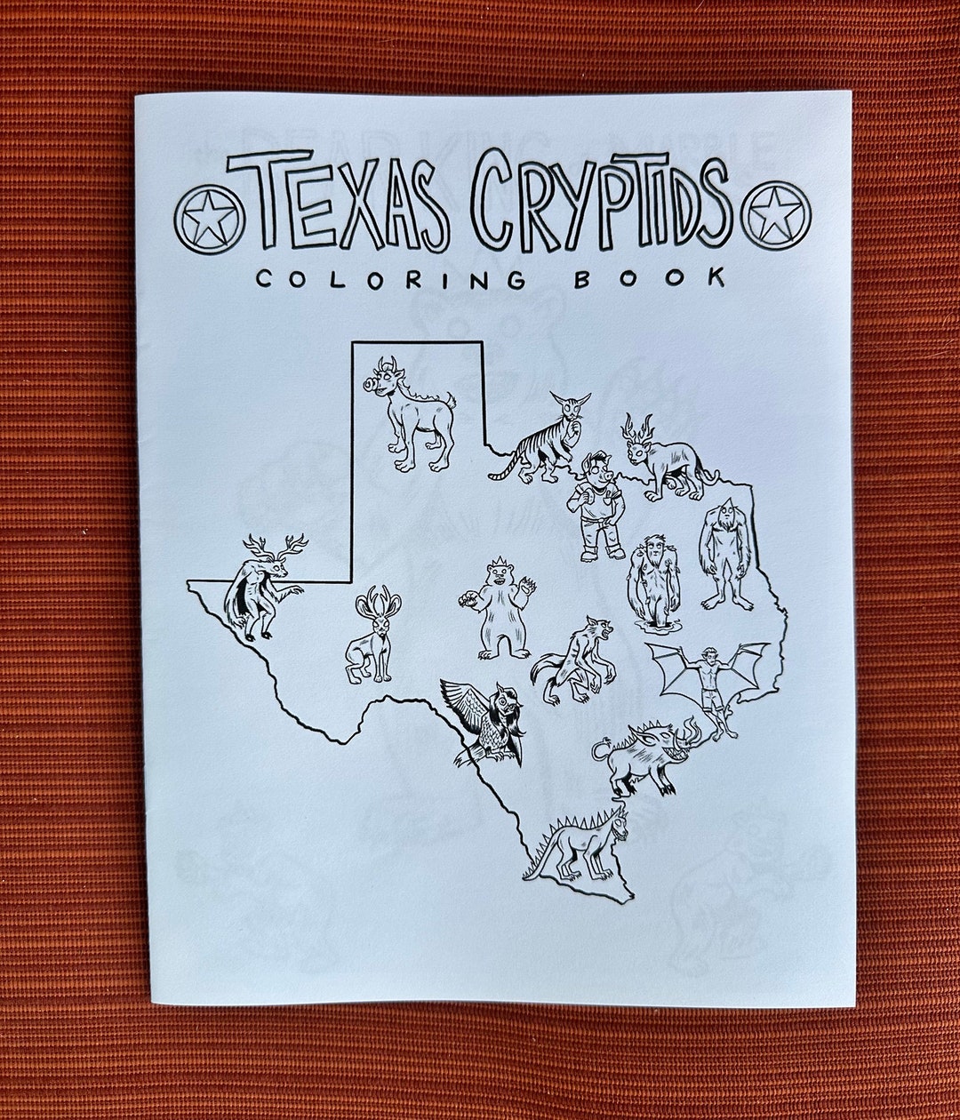 Cryptids of Texas Coloring Book - Etsy
