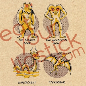 Famous Cryptids of Kansas 5 X 7 Print - Etsy